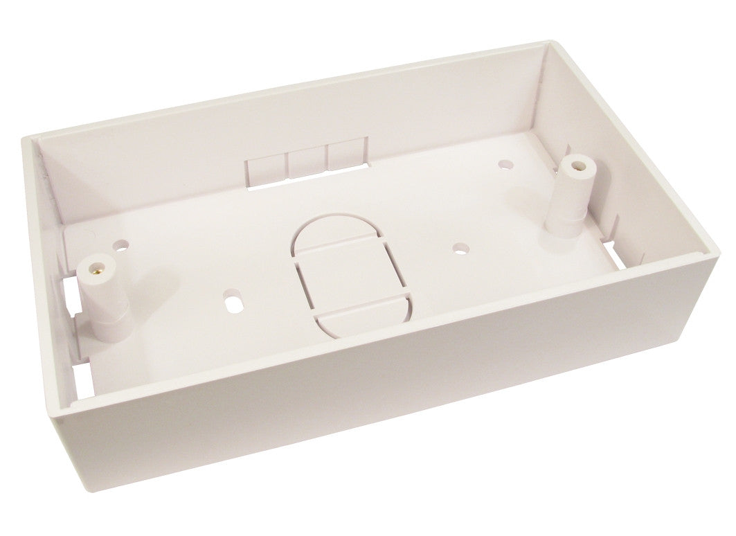 Double gang PVC back box for quad Faceplates – FruityCables